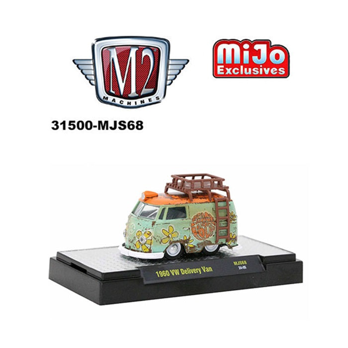 M2 Machines 1960 VW Delivery Van Peace and Love Mijo Exclusives 1:64 ...